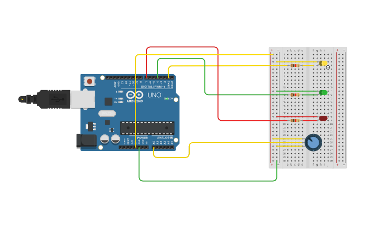 Circuit design vespoli potenciometro | Tinkercad