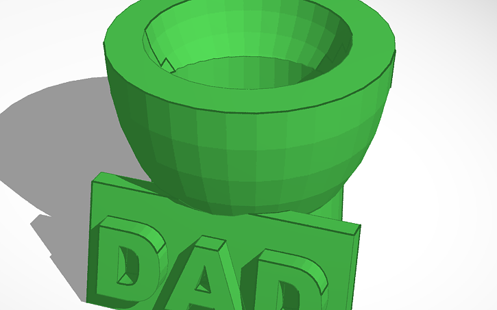 3D design Father's Day Tool Holder - Tinkercad