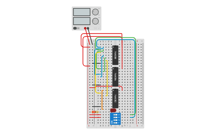 Circuit Design Dip Switch Lab Sistemas Digitales Tinkercad