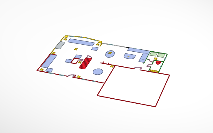 3D design floor plan - Tinkercad