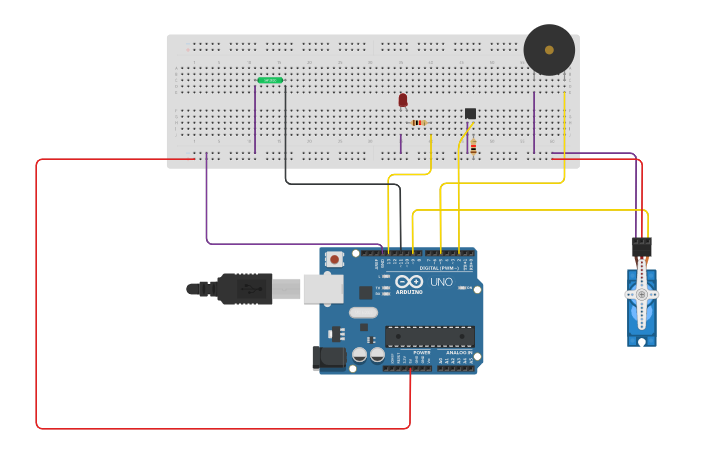 Circuit design Mercury Tilt Switch - Tinkercad