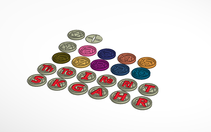 3D design DnD coin - Tinkercad