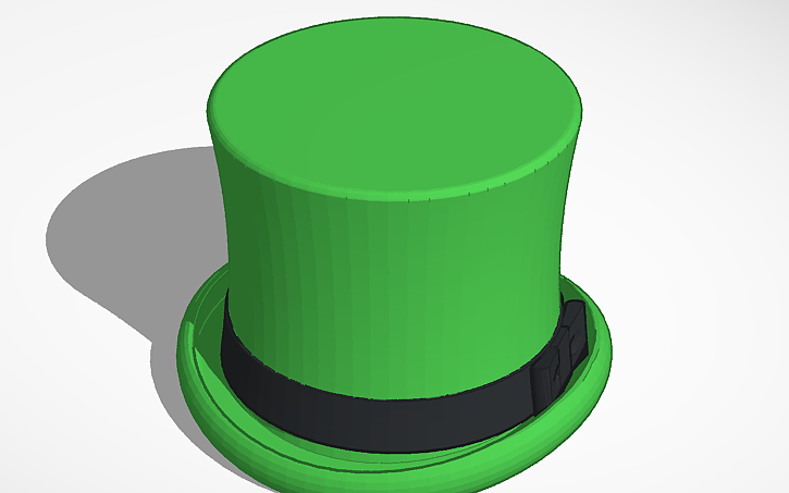 3D design green hat - Tinkercad