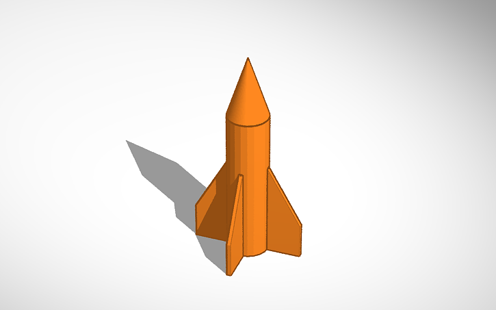 3D design rocket for coke+butane | Tinkercad