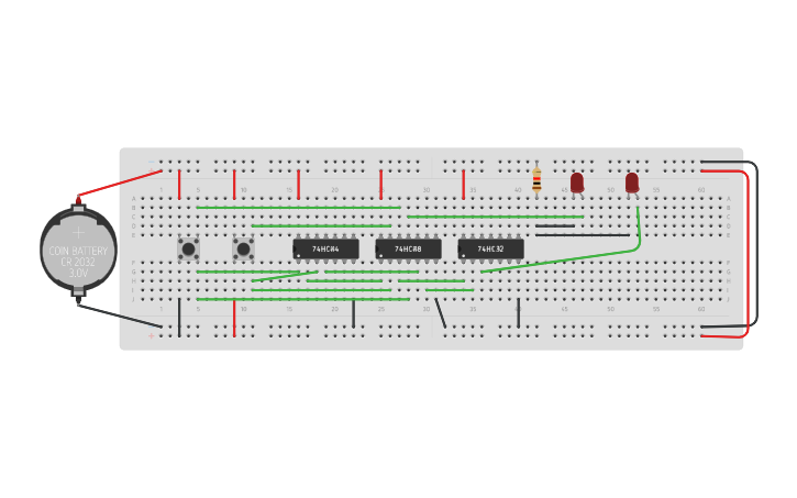 Circuit design 2 bit adder summative - Tinkercad