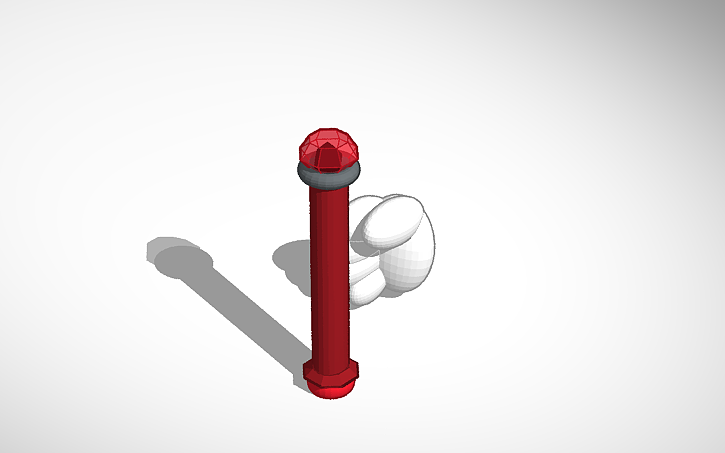 3D design Fire Wand - Tinkercad