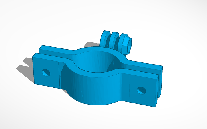3D design GoPro Handlebar/Seatpost/Pole Camera Mount - Tinkercad