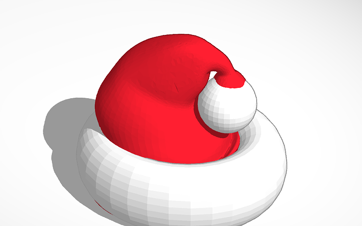 3D design A santa hat - Tinkercad