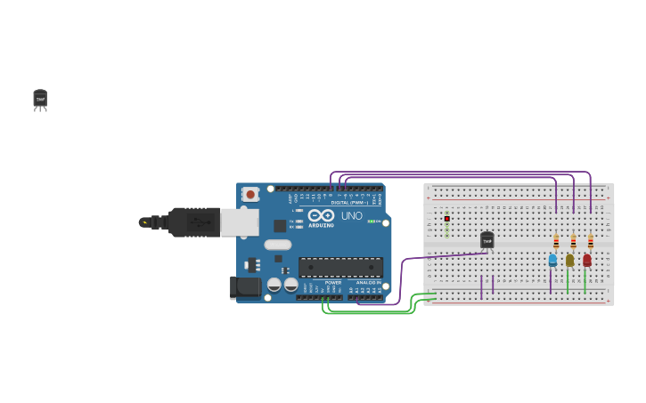 Circuit design Temperature Sensor - Tinkercad