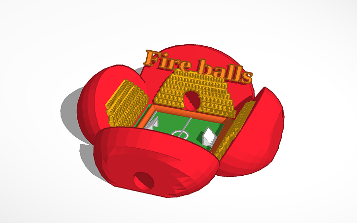 3D design flaming pit - Tinkercad