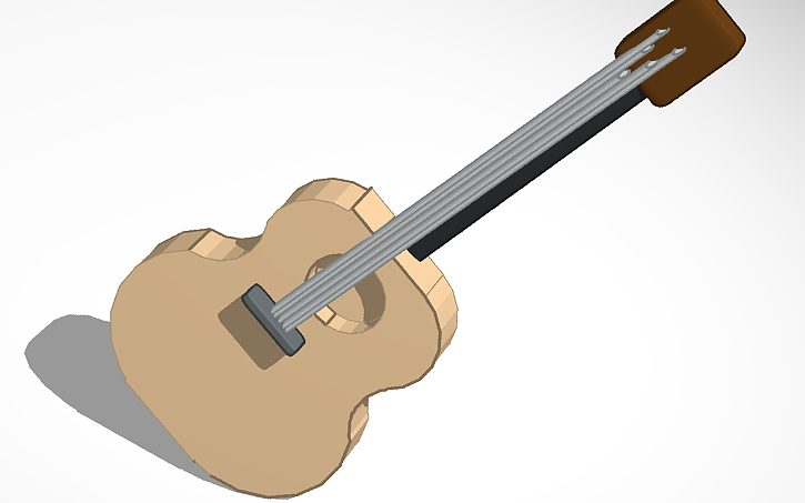 3D design guitar - Tinkercad