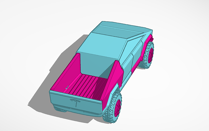 3D design mr beast's tesla cybertruck - Tinkercad