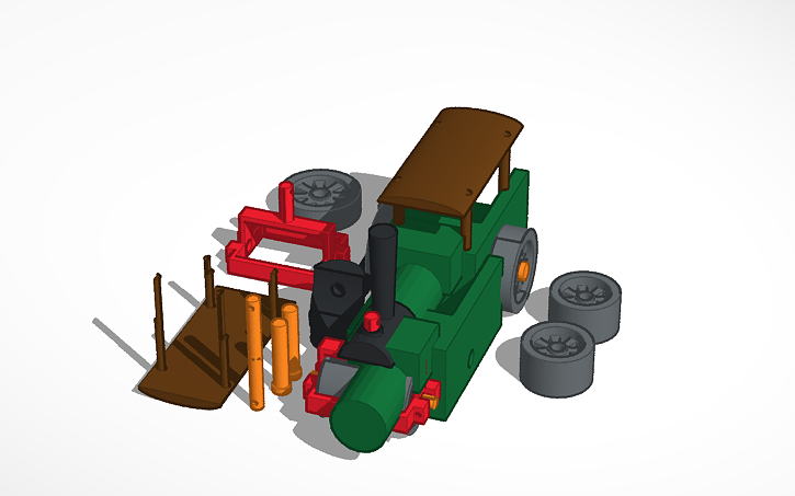 3d Design Steam Roller Tinkercad