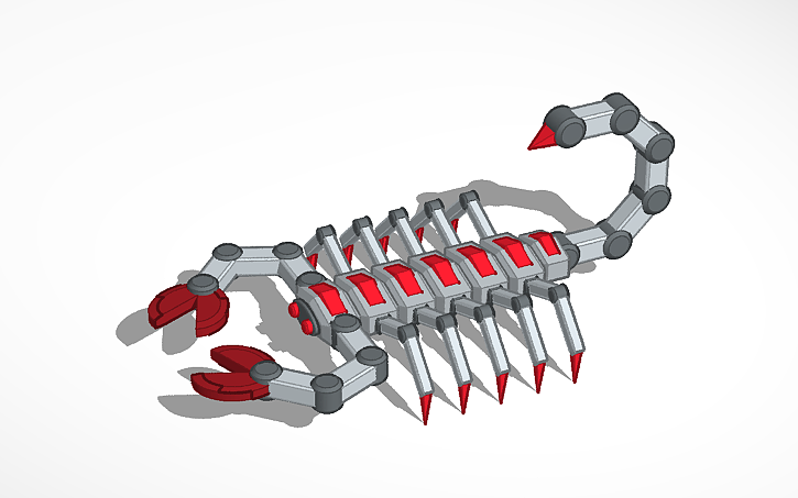 3D design SCORPION ROBOT - Tinkercad