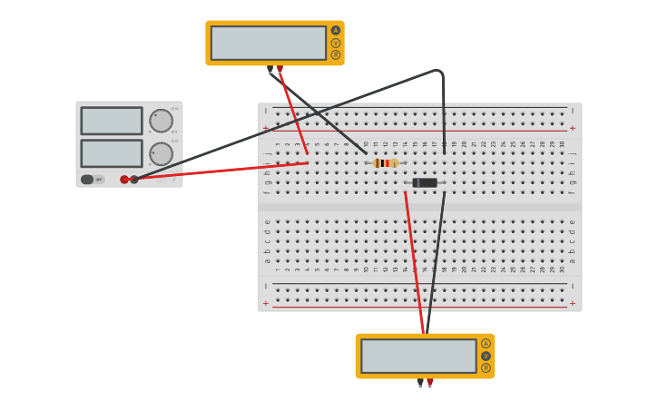 Circuit design Zener diode - Tinkercad