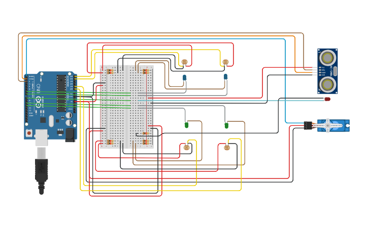 Circuit design G8-BSR-Parking-Lot | Tinkercad