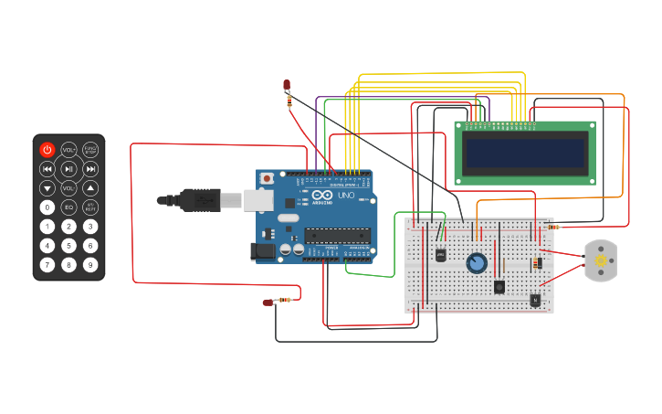Circuit design automatic room temperature controller - Tinkercad