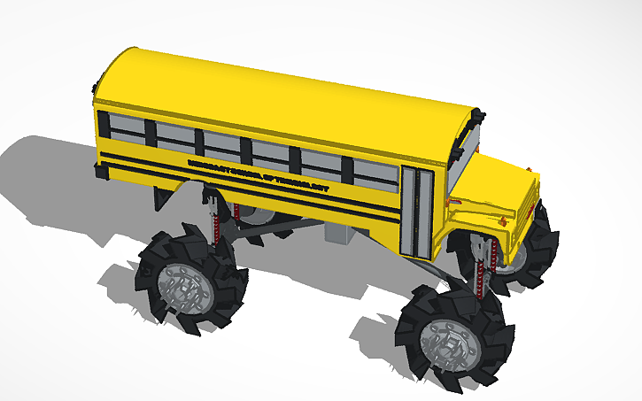 3D design international mud bus - Tinkercad