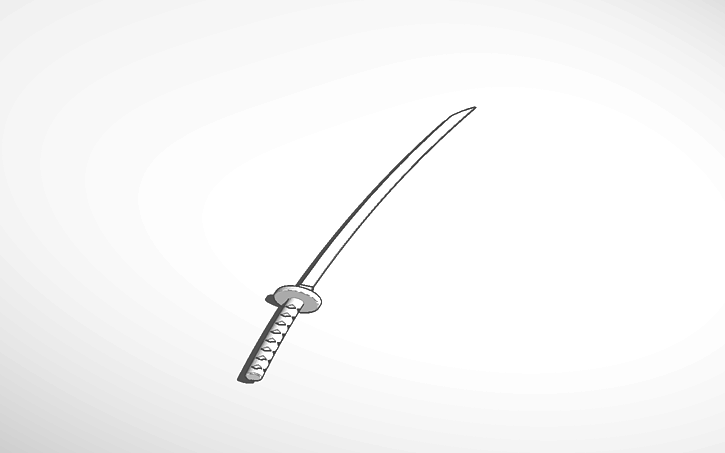 3D design Katana - Tinkercad
