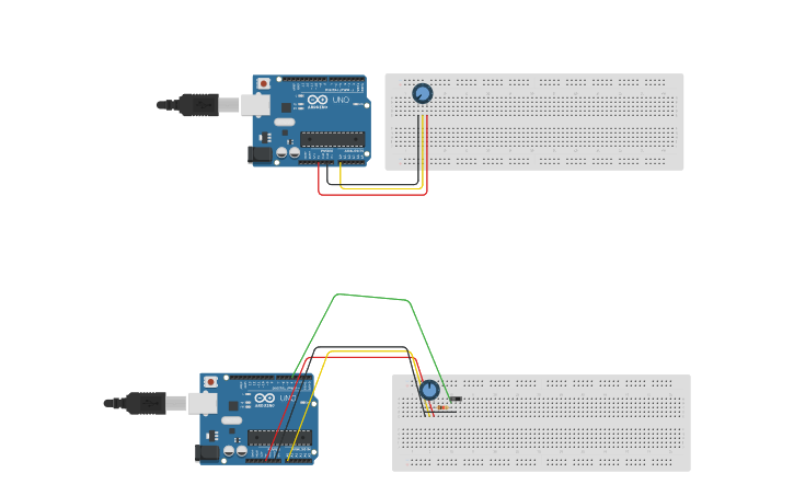 Circuit design T4 Ejercicio 1 y 2 - Tinkercad