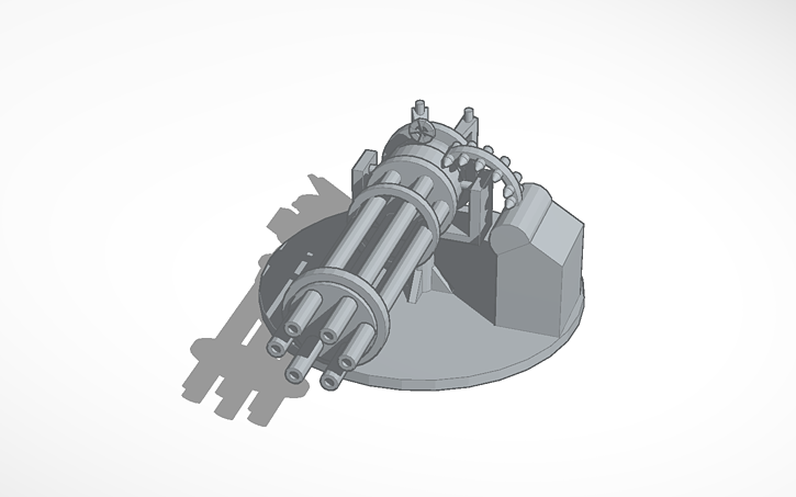 3D design Machine gun - Tinkercad