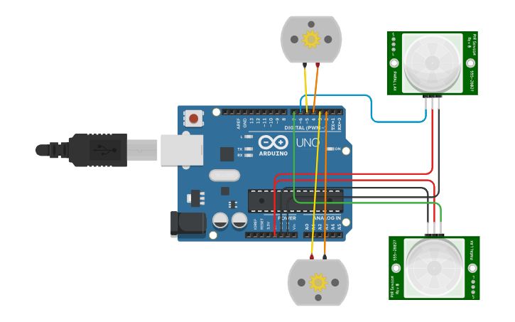 Circuit design LFR - Tinkercad