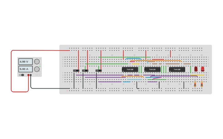 Circuit design FULL SUBTRACTOR USING NAND GATES | Tinkercad