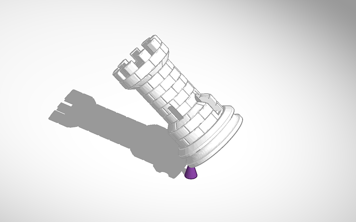 3D design Chess Rook 45 degrees | Tinkercad