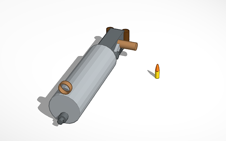 3D design maxim water cooled machine gun - Tinkercad