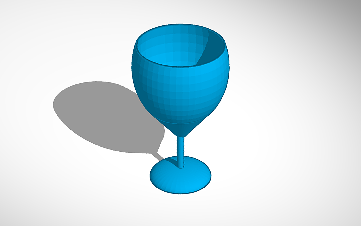 3D design sklenice na šampus | Tinkercad