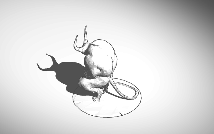 3D design Meditating Devil - Tinkercad