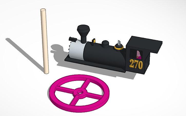 3D design steam train - Tinkercad
