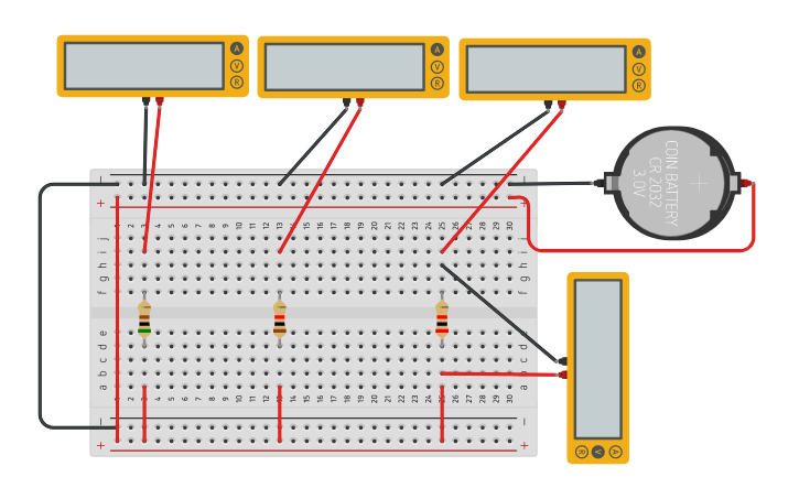 Circuit Design Parallel Circuit Different Resistance 3v Tinkercad