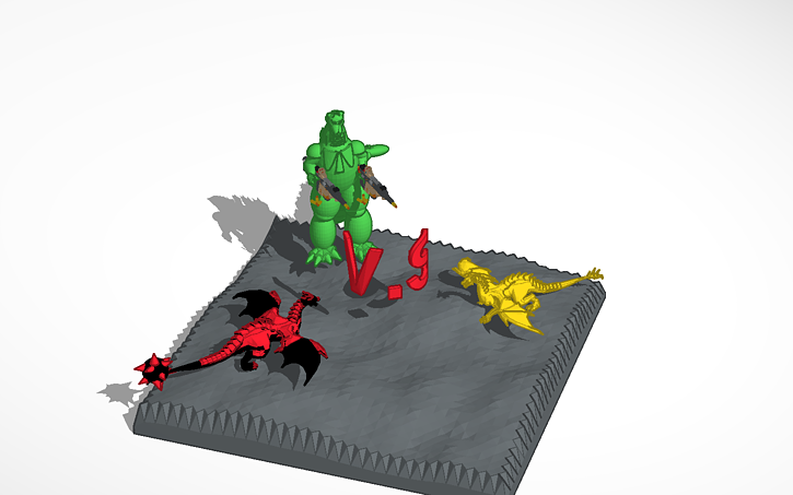 3D design THE BATTLE - Tinkercad