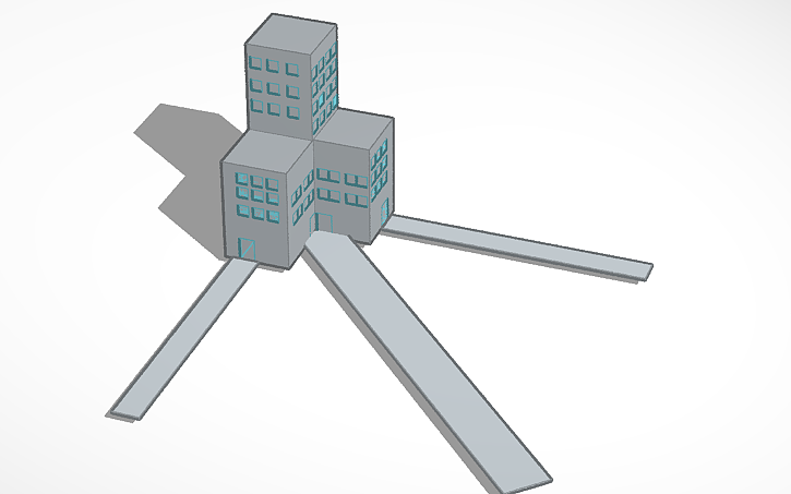 3D design Building - Tinkercad