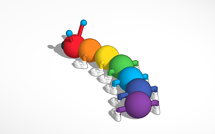 3D design Caterpillar 🐛 | Tinkercad