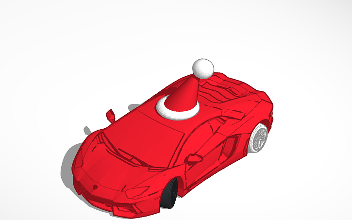 3D design santa super car | Tinkercad