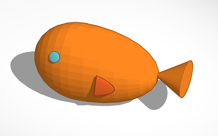 3D design fish - Tinkercad