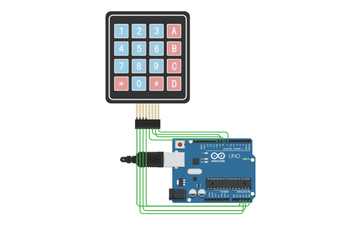 Circuit design keypad - Tinkercad