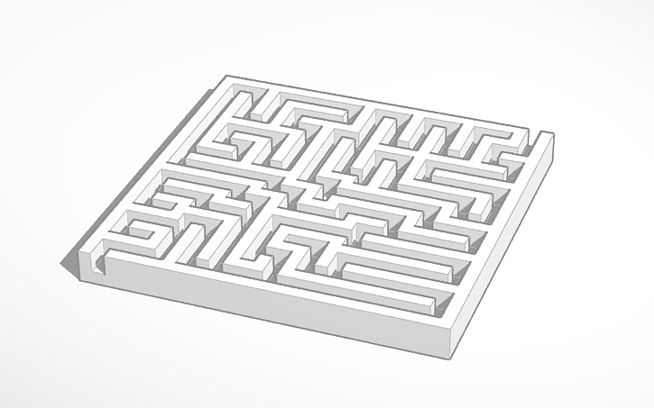 3D design 50x50 Maze - Tinkercad
