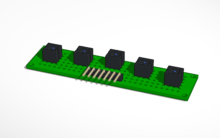 3d Design Five Cny70 Line Follower Sensor Array Tinkercad