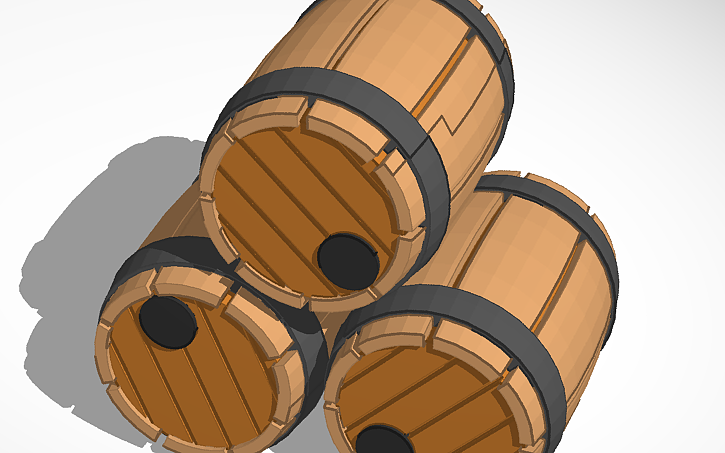 3D design barrels - Tinkercad