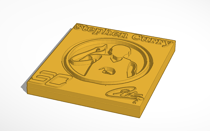 3D design Stephen Curry Signature Keychain | Tinkercad