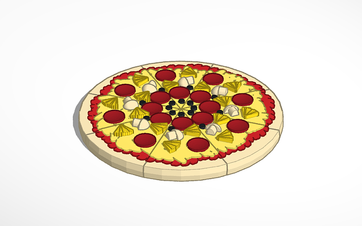 3D design pizza - Tinkercad