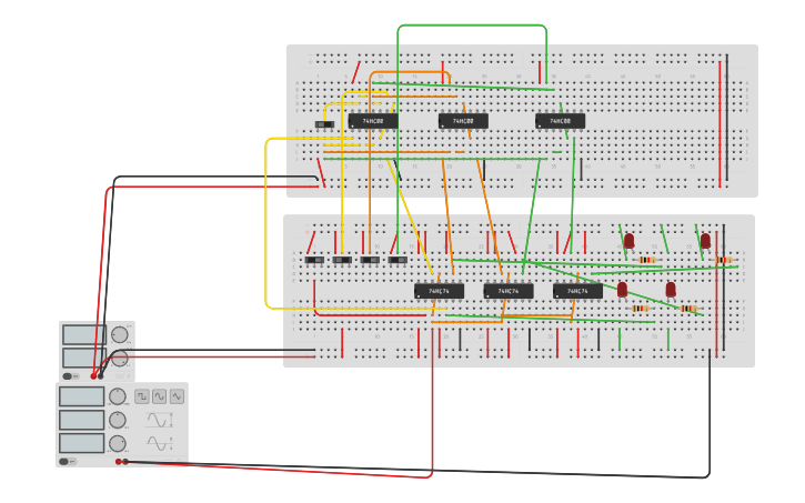 Circuit design Experiment-10 PISO | Tinkercad