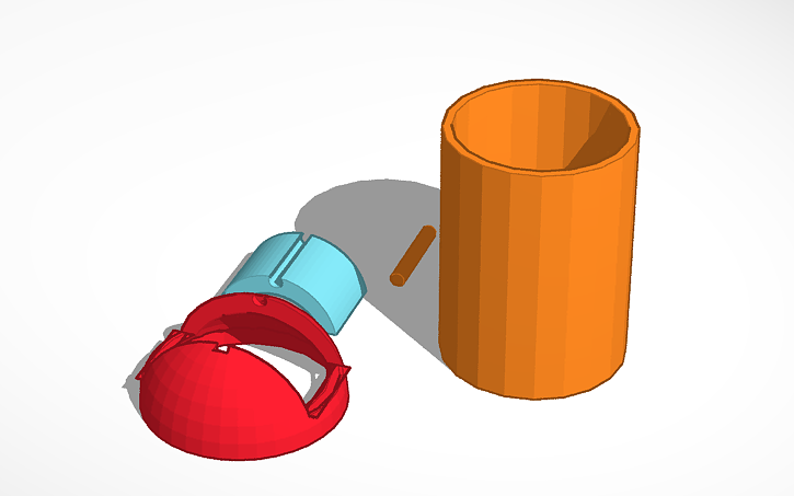 3D design cool trashcan - Tinkercad