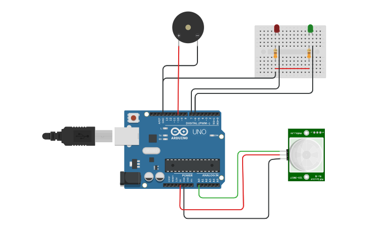 Circuit Design Motion Detector Using Pir Sensor With Led Indication