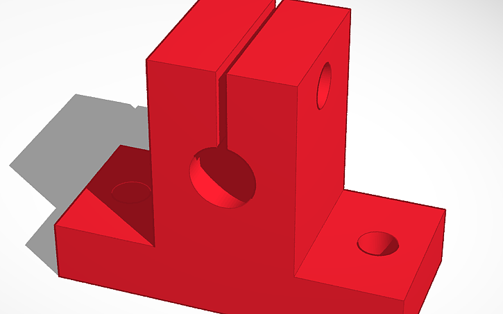 3D design 8mm Linear Rod Holder - Tinkercad