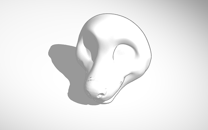 3D design foam domestic dog fursuit head base - Tinkercad