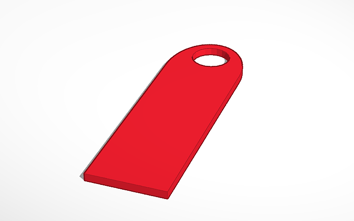 3D design key chain template - Tinkercad
